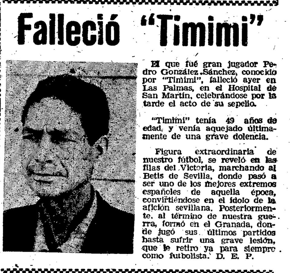 Historia del Real Betis » Fallece Timimi 1960