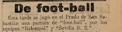 Hoy hace 110 años. Sevilla Balompié 3 Sevilla FC 0. – Historia del Real ...